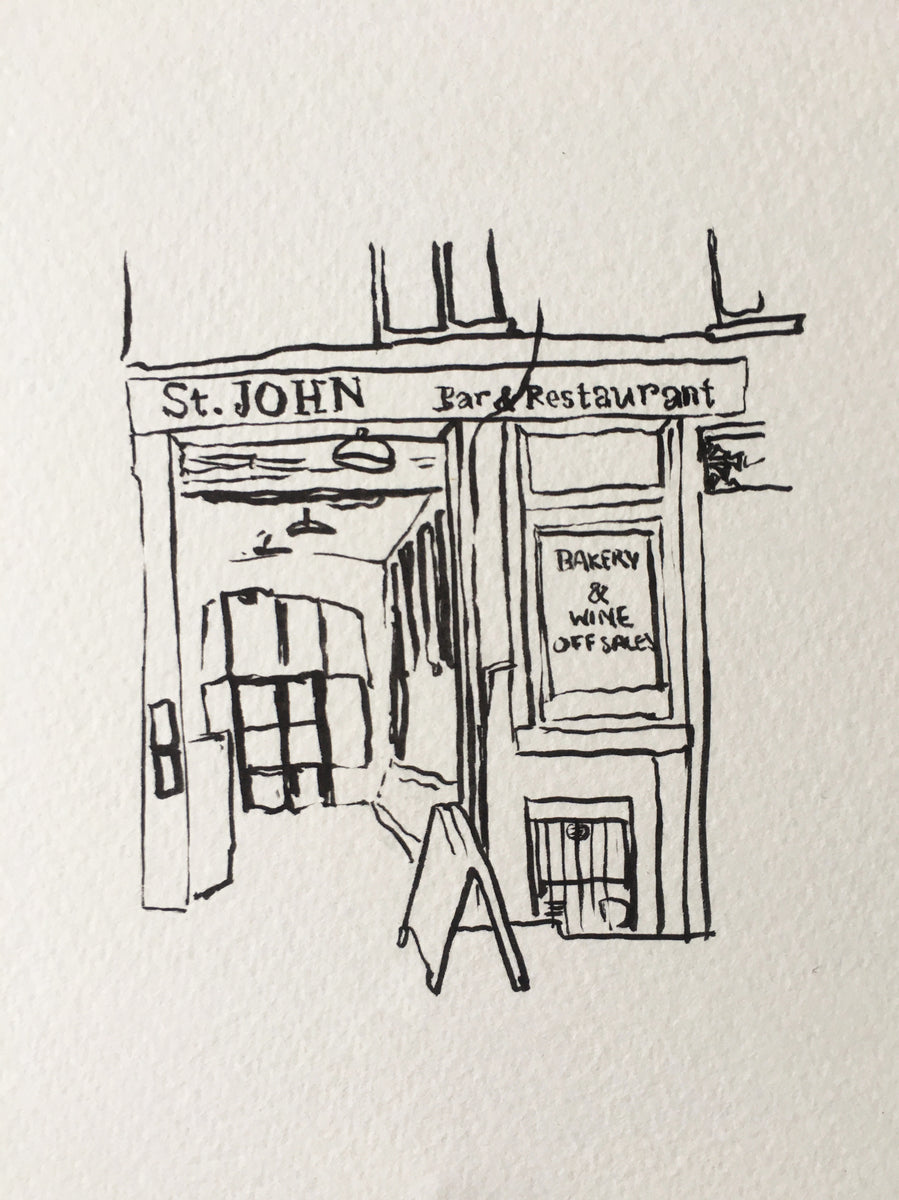 Illustration print: St John Smithfield – Phoebe Rutherford